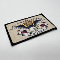 China Custom Washable Iron On Woven Patches Logo Shoulder Embroidered Patch 8 Colors for sale