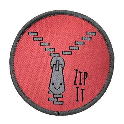 China Souvenir Custom Woven Patch Self Adhesive Woven Patches For Refrigerator for sale