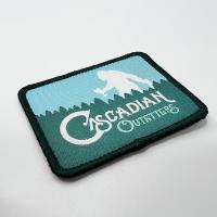 China Custom Woven Patches with Merrow Edge 100 Eco Friendly Polyester for Clothing Branding for sale