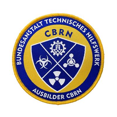 China Custom Embroidered Woven Patches Sew On Clothing Washable Logo Patch 2mm Letter for sale