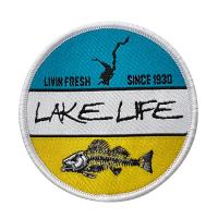 China Custom Woven Patch OEM Iron On Embroidered Badge for Clothing 2mm Letter Size for sale