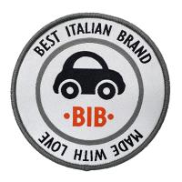 China BIB Custom Brand Name Patches Polyester Threads Merrow Border For Letterman Jackets for sale