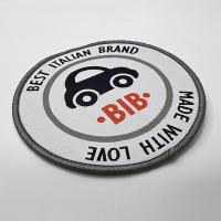 China BIB Custom Brand Name Patches Polyester Threads Merrow Border For Letterman Jackets for sale
