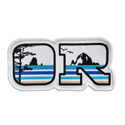 China Custom Washable Iron On Woven Patches for Jeans Decorative Laser Cut 2mm Detail for sale