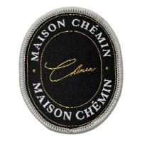 China Custom Woven Patches Black Fabric Sew On Patch for Letterman Jackets 100 PCS MOQ for sale
