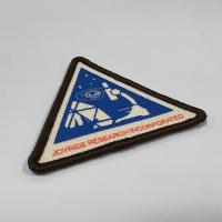 China Triangle Experimental Warning Patches Embroidery Patches Iron On Merrowed Border for sale