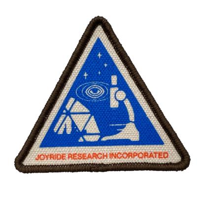 China Triangle Experimental Warning Patches Embroidery Patches Iron On Merrowed Border for sale