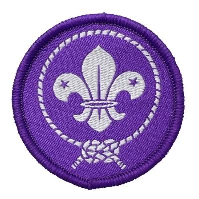 China Custom Merrow Edge Woven Patches Paper Backing Souvenir Embroidery 100% Polyester for sale