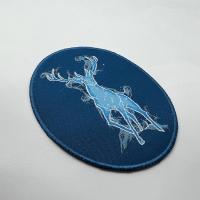 China 100% Soft Polyester Threads Custom Jacket Patches Iron On Denim Patches For Shirts for sale