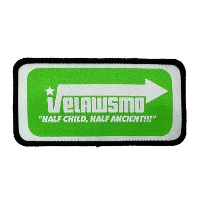China Custom Iron On Woven Patches for Clothing 12 Colors Custom Shapes Sizes for sale