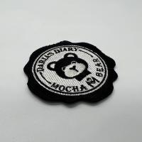 China Eco Friendly Black Iron On Embroidery Patches for Children Clothing Bags 100pcs MOQ for sale