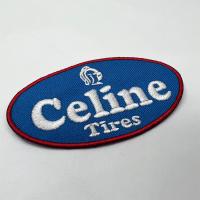 China Custom Iron On Embroidery Patches Polyester Yarn 3D Embroidered Logo Patch for Clothing Uniforms for sale