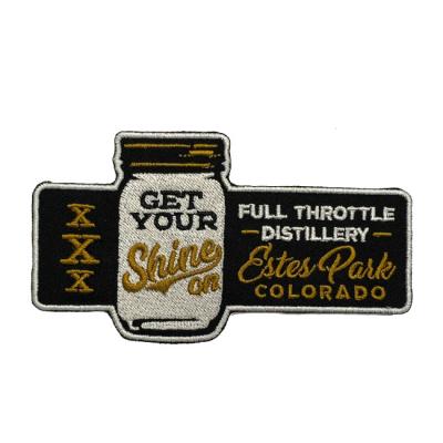 China Custom Iron On Embroidery Patches for Jackets Wholesale 100 Pcs per Pack for sale