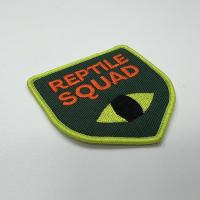 China Custom Iron On Backing Embroidery Patches Twill Fabric Woven Patches 100 Polyester for sale