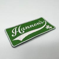China Polyester Threads Embroidery Logo Patches Merrow Border Clothing Embroidery Patches for sale