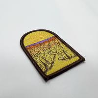 China Custom Woven Patches Iron On Backing 2mm Min Letter Size Wholesale Natural Design for sale