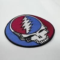 China Custom Iron On Woven Patches DIY Skull Design for Jackets Hats 100 PCS MOQ for sale