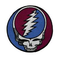 China Custom Iron On Woven Patches DIY Skull Design for Jackets Hats 100 PCS MOQ for sale
