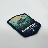 China Custom Woven Patches Iron On Embroidery Badges Ocean Marine Design 100pcs MOQ for sale