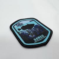 China Custom Ocean Design Woven Adhesive Patches Washable Embroidery 2mm Letter Patches for sale