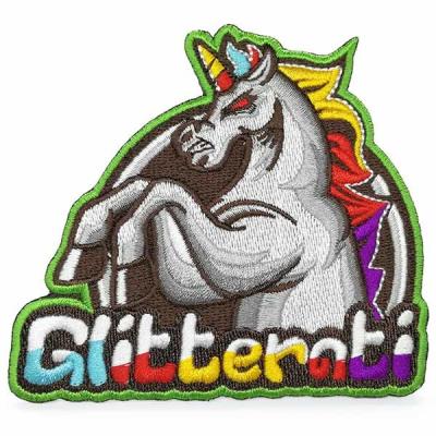 China Custom Self Adhesive Iron On Embroidered Patches Non Toxic 3D for Clothing 100 Pieces MOQ for sale