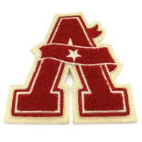 China Embroidered Custom Chenille Patches Chenille Logo Patch For Clothing for sale