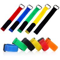 China Reusable Hook and Loop Cable Ties 30cm Nylon Velcro Straps Custom Colors for sale