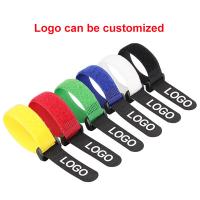 China Reusable Hook and Loop Cable Ties 30cm Nylon Velcro Straps Custom Colors for sale