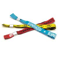 China Polyester Custom Woven Wristband Woven Fabric Wristbands For Events for sale