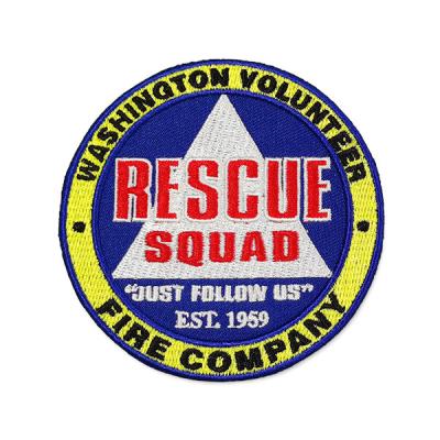 China Custom Embroidered Logo Patches Iron On Twill Felt Canvas Leather 5cm for sale