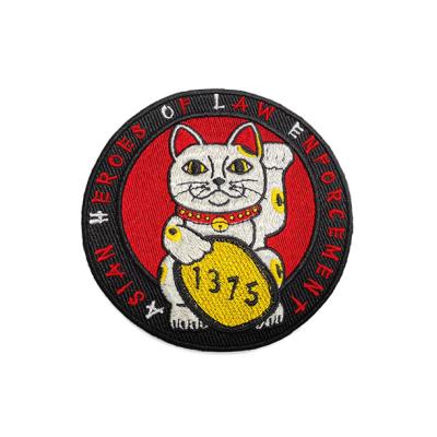 China Custom Iron On Embroidered Letter Patches Twill Felt Metallic Threads 100% Coverage for sale