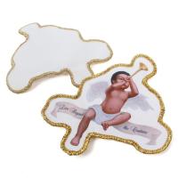 China Durable Printed Iron On Patches Dye Sublimation With Embroidered Border for sale