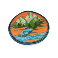 China Custom Laser Cut Sublimation Iron On Patches Digital Print Clothing Emblem 500pcs MOQ for sale