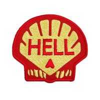 China Twill Iron On Custom Embroidered Patches Merrow Border Heat Cut Border for sale