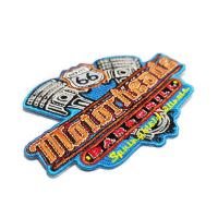 China Durable Custom Embroidered Emblems , Twill Fabric Iron On Brand Patches for sale