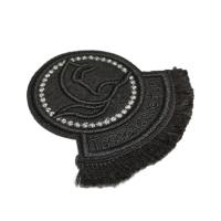 China Felt Material Custom Embroidered Patches Sew On Backing With Tassels for sale