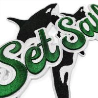 China Fabric Embroidered Patch Badges Twill Sew On Embroidery Patches for sale