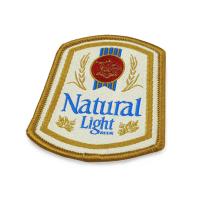 China Merrow Edge Woven Logo Patch / School Logo Iron On Patches for sale