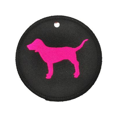 China Polyester Threads Woven Dog Name Patches With Name On Back Side for sale