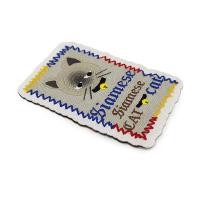 China Washable Iron On Custom Logo Patches Shrink Proof Woven Fabric type for sale