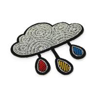 China Custom Metal Threads Woven Patch Washable Embroidered Logo Patch 200 Pieces MOQ for sale