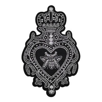 China Metallic Logo Bee Embroidery Patch , Custom Woven Badges Personalised for sale