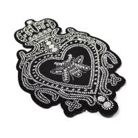 China Metallic Logo Bee Embroidery Patch , Custom Woven Badges Personalised for sale