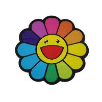 China Custom Woven Logo Patch 100% Polyester Embroidery Flower Patches for Clothing 12 Colors for sale