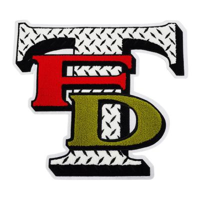 China Custom Chenille Sew On Letter Patches Felt Fabric Embroidered Patches 2 Inch for sale