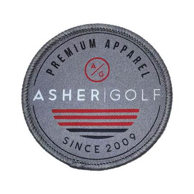 China Custom Silk Screen Print Logo Patches Twill Canvas 1000 Pieces Min Order for sale