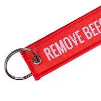 China Pantone Color Woven Key Chain Flight Tag For Advertisement for sale