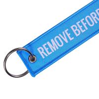 China Pantone Color Woven Key Chain Flight Tag For Advertisement for sale