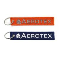 China Shape Custom Embroidered Keychain , Twill / Fabric Pilot Key Tag for sale