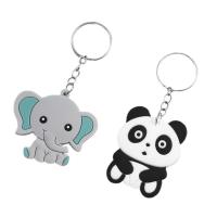 China Custom Unbreakable PVC Key Chains Flexible Portable Rubber Keychains 3D Logo for sale